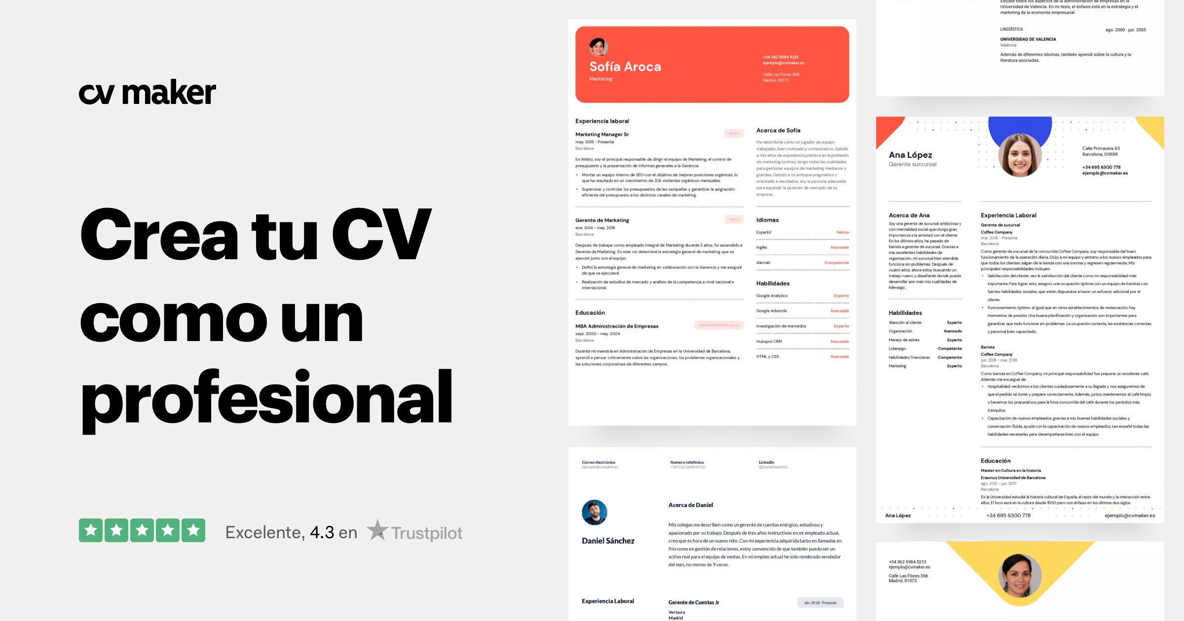 +40 Ejemplos de Currículum Vitae - CVMaker.cl
